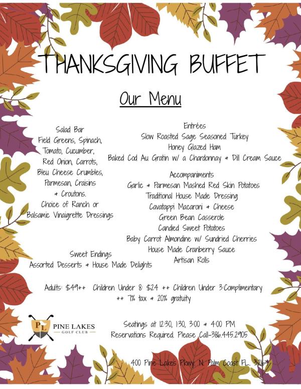 Palm Coast Thanksgiving Dinner | Top Holiday Restaurants