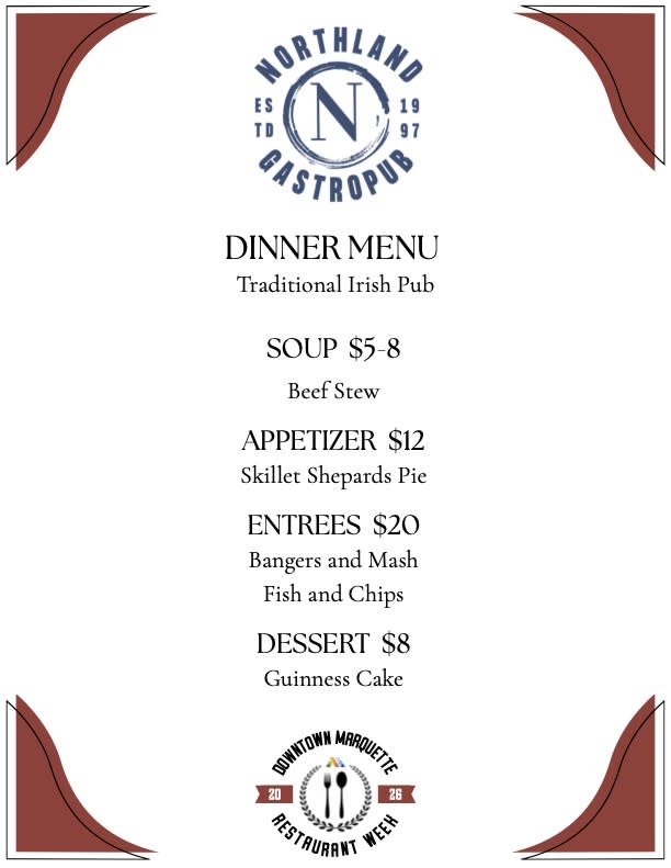 Downtown Marquette Restaurant Week