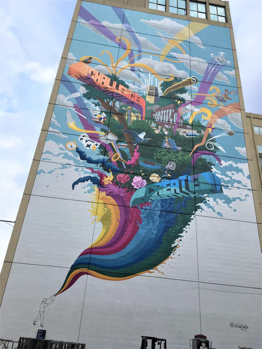 Challenge Everything, Create Anything! A New Mural in Ann Arbor