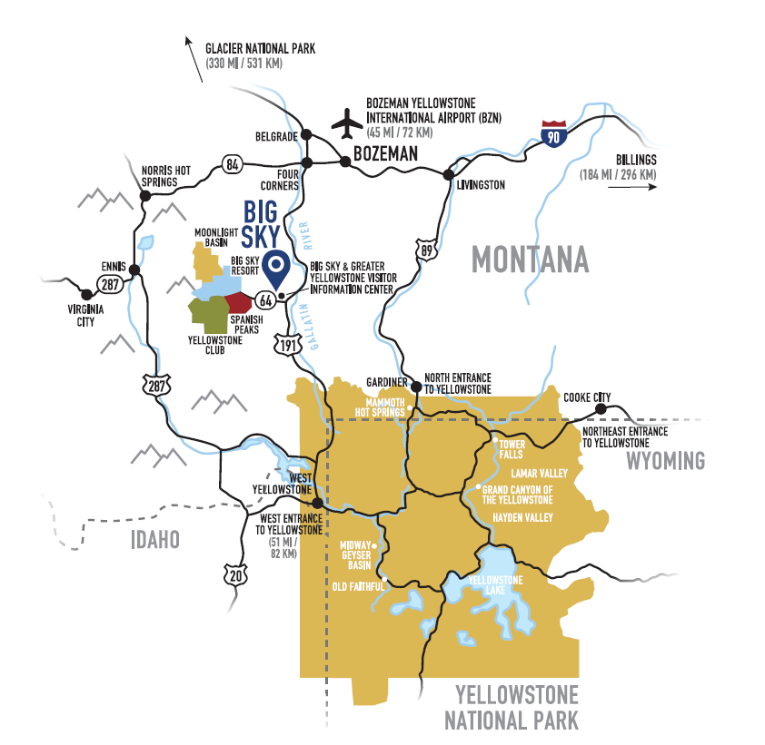Map Of Big Sky Area
