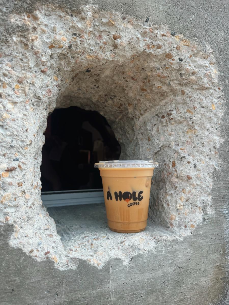 Grab Your Coffee Delivered Through a Hole in the Wall