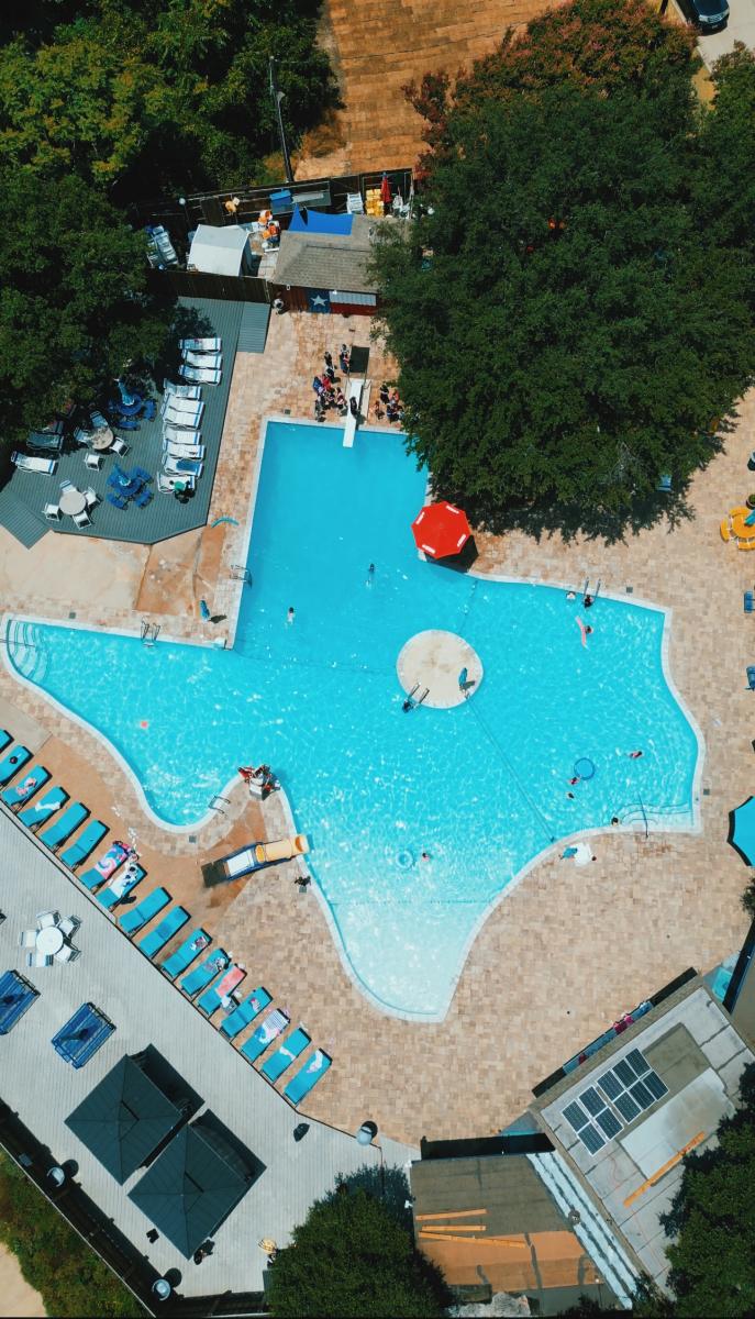 Take a Dip in The Texas Pool, a Historic Texas Shaped Pool in Plano