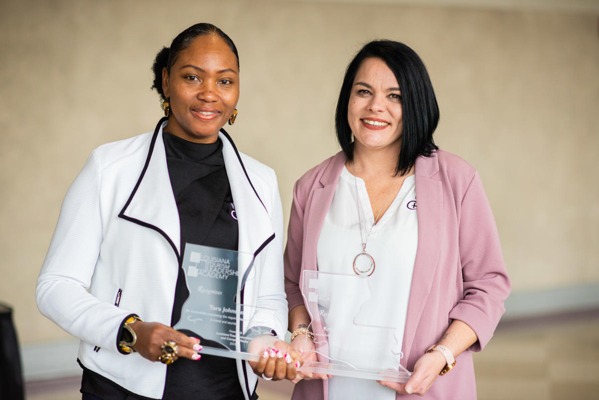 Tara Johnson and Kristen Shiver with Visit Lake Charles Graduate from ...