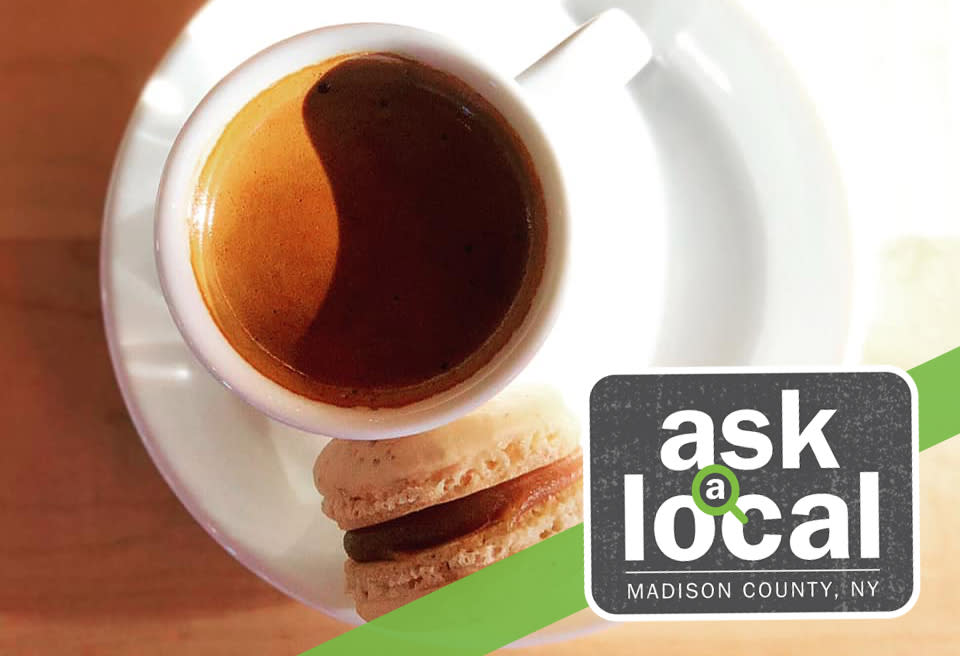 Leslie from the Colgate Bookstore recommends FoJo Beans Coffee Roasters