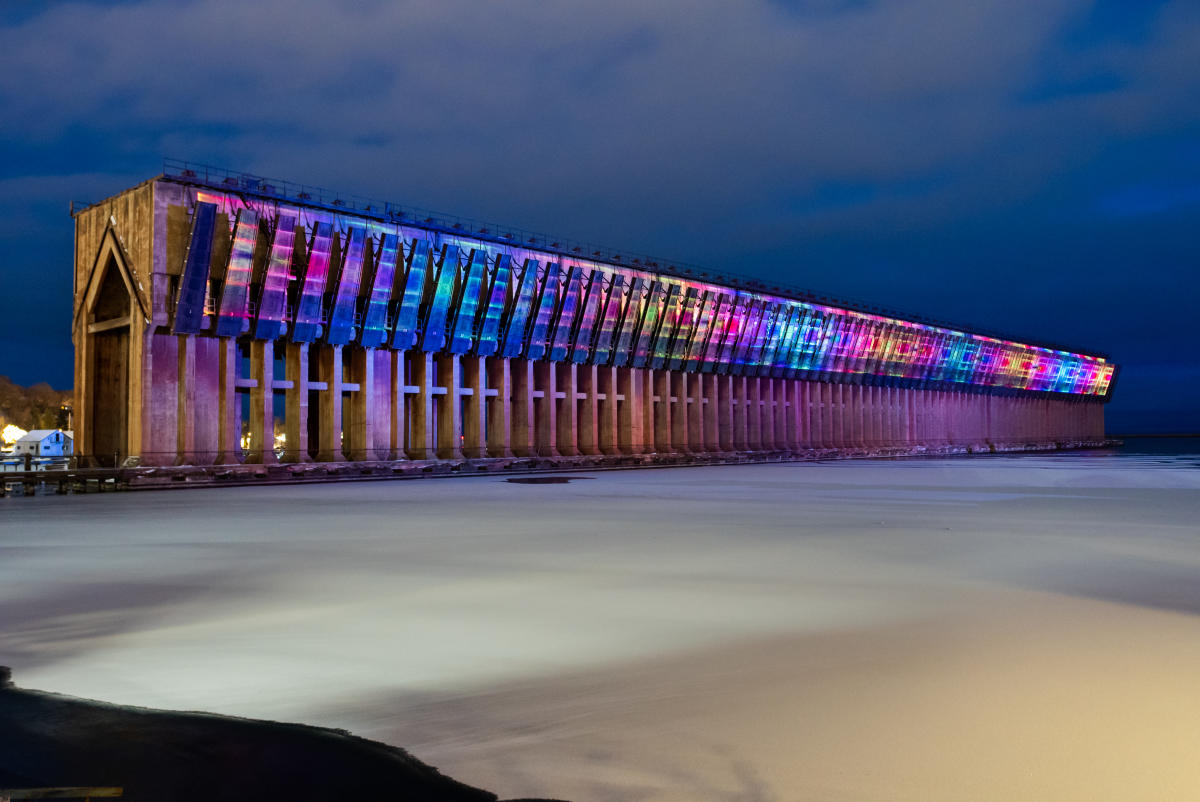 Holiday Lasers on the Ore Dock