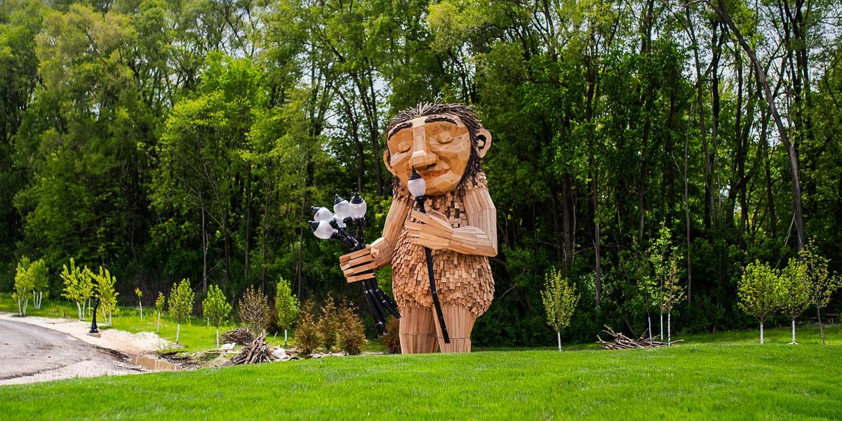 New in Milwaukee: Thomas Dambo Troll, Firefly Grove Park