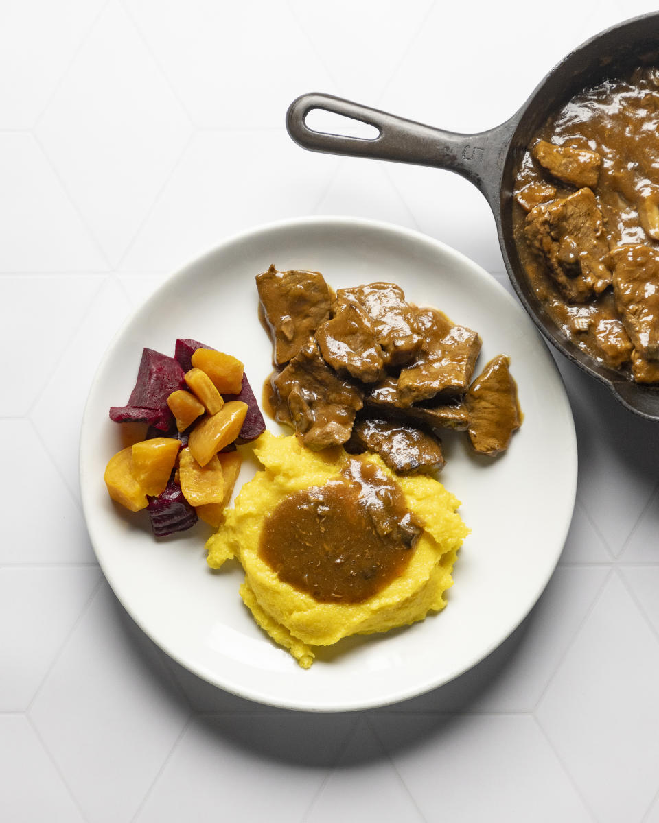 Mario Giuliani's Swiss Steak with Polenta