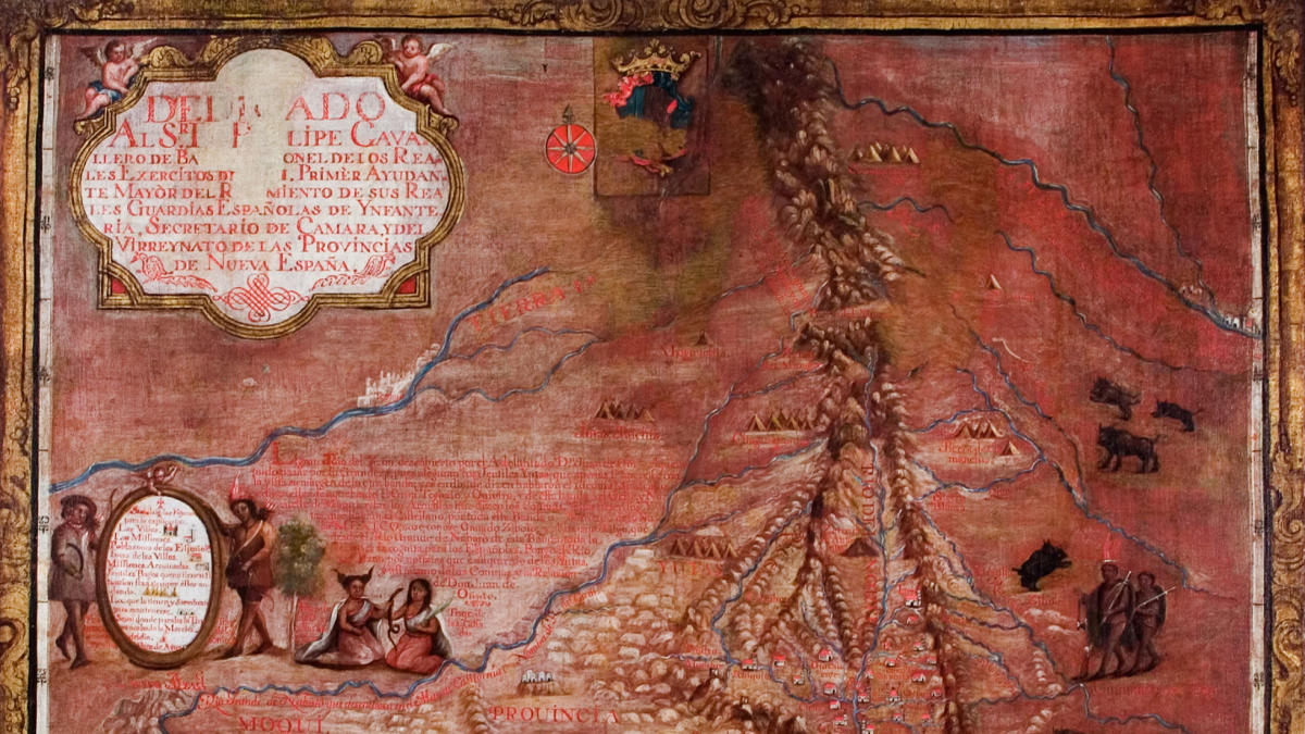 Spanish Colonial Map of New Mexico by Miera y Pacheco