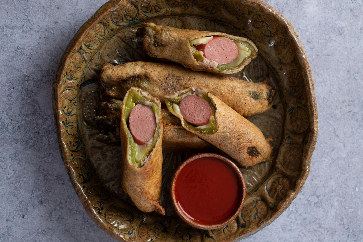 Chef Johnny Vee's Blue Corn Wienie Relleno Recipe