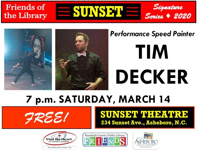 Asheboro Sunset Series event with speed painter Tim Decker canceled