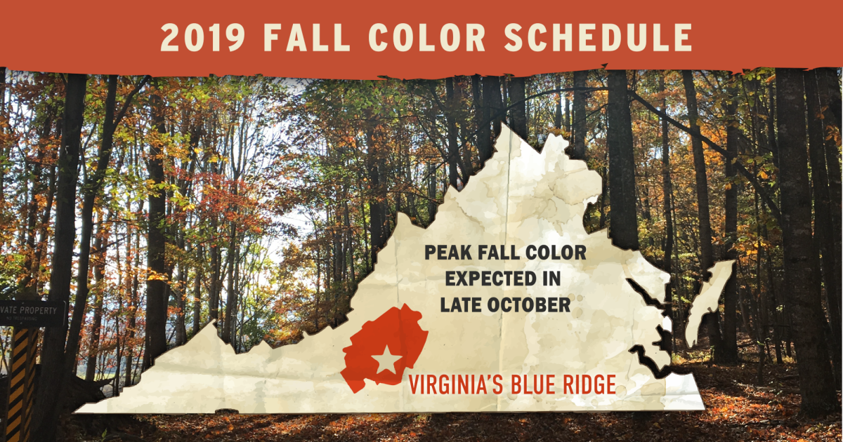 2019 Fall Color Schedule for Virginia's Blue Ridge Mountains | Best ...