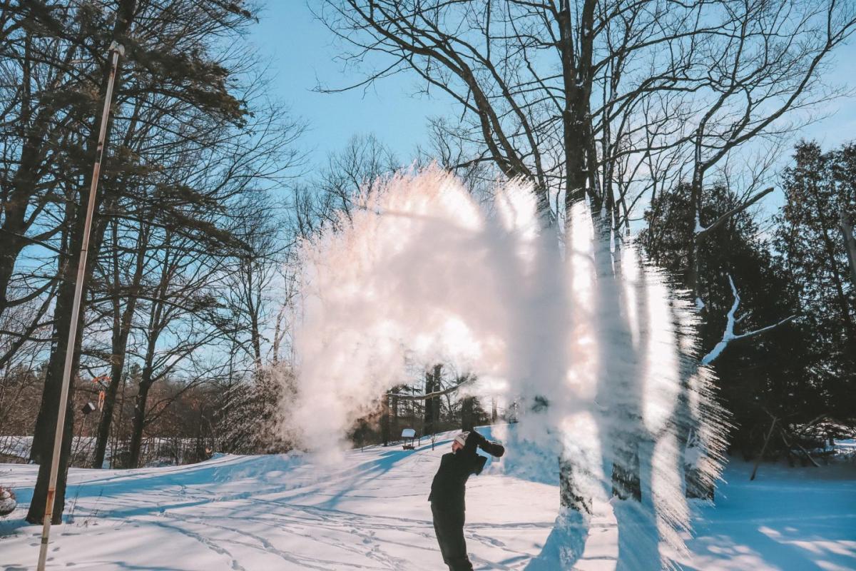 Turn Boiling Water into Snow