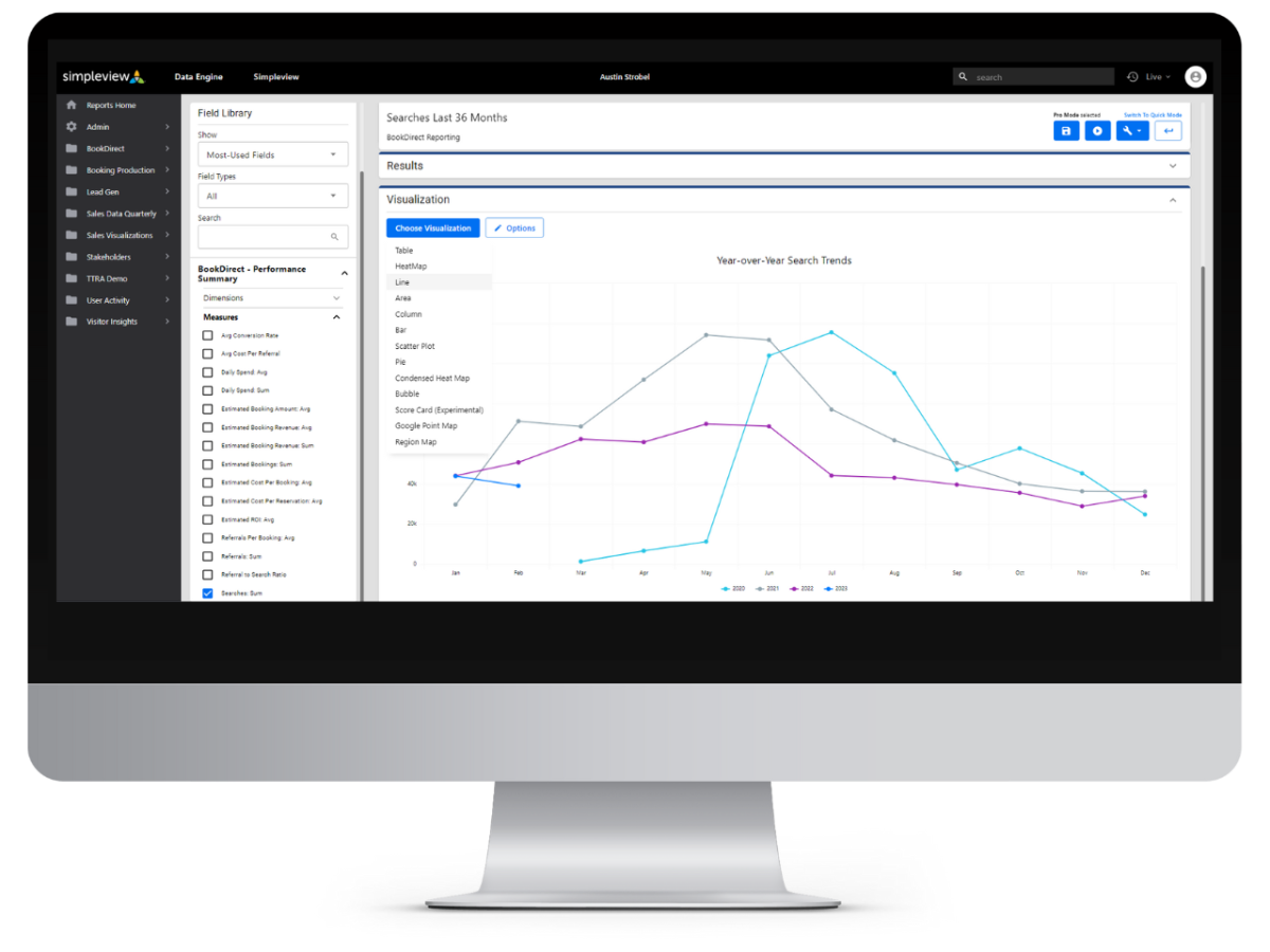 Top 5 Simpleview Data Engine features that will equip your DMO with dynamic data insights