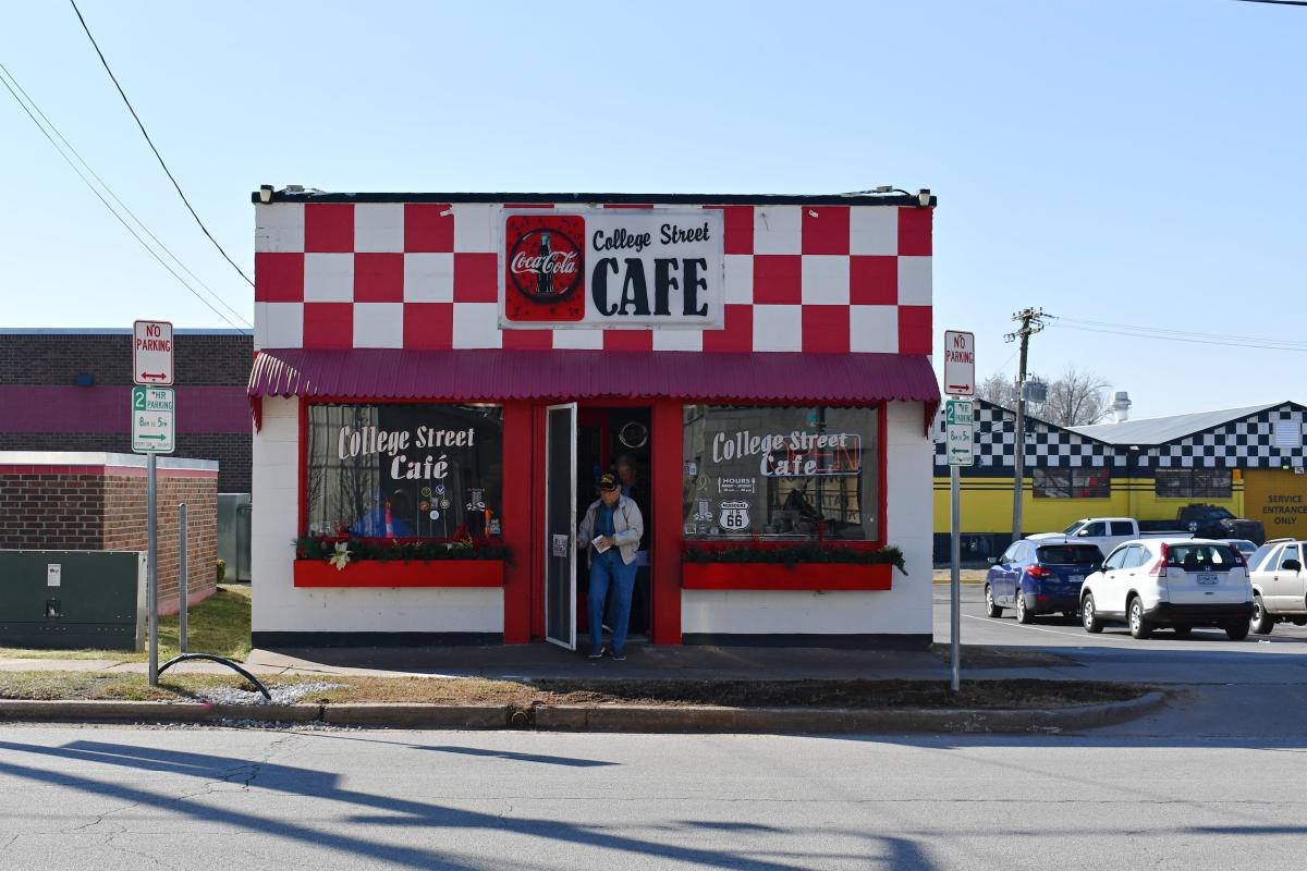 College Street Cafe, a Route 66 landmark in Springfield for eats and treats