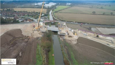 Bridge installation progresses at Staffordshire regeneration site