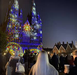 2023 Christmas Light Show at Lichfield Cathedral