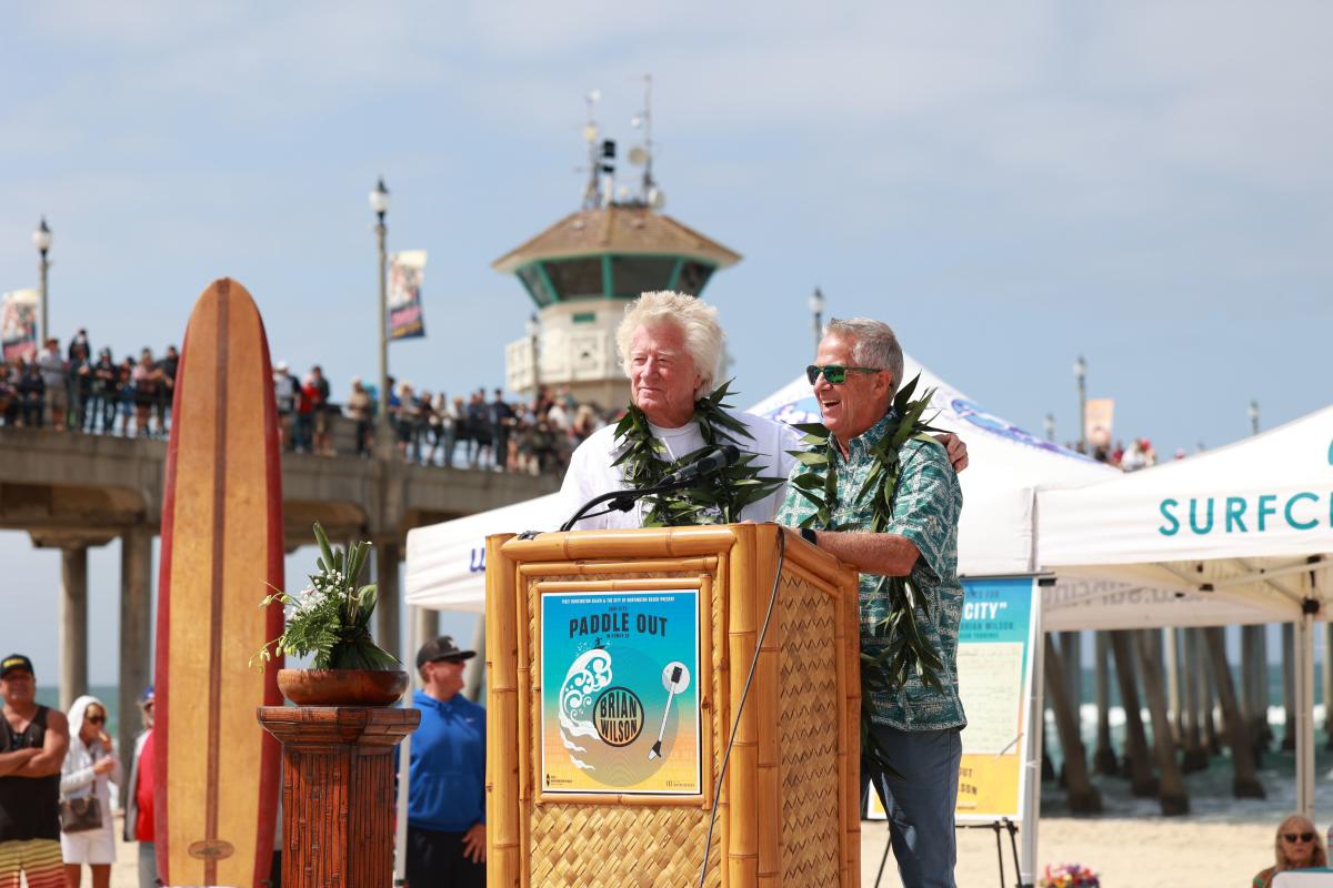 Surf City USA® Hosted a Memorial Paddle Out Honoring Brian Wilson on ...