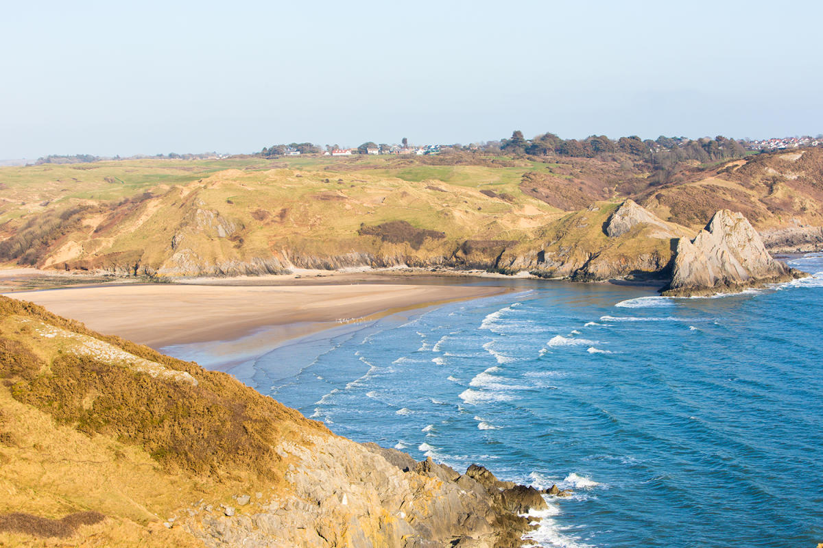 Three Cliffs Bay Beach