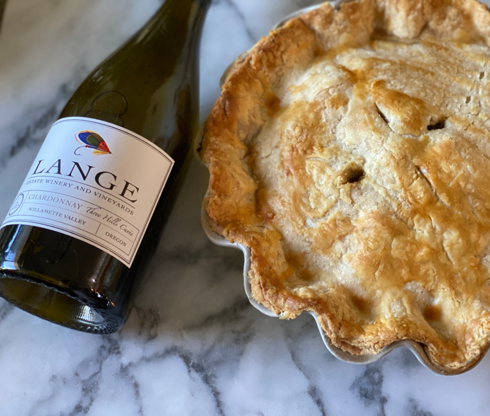 Chicken Pot Pie & Three Hills Cuvée Chardonnay