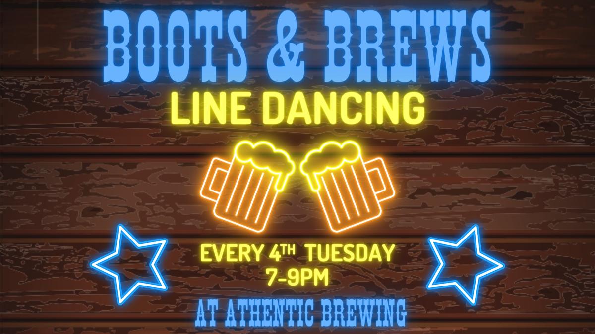 Boots and Brews Line Dancing with Lindsay at Athentic Brewing