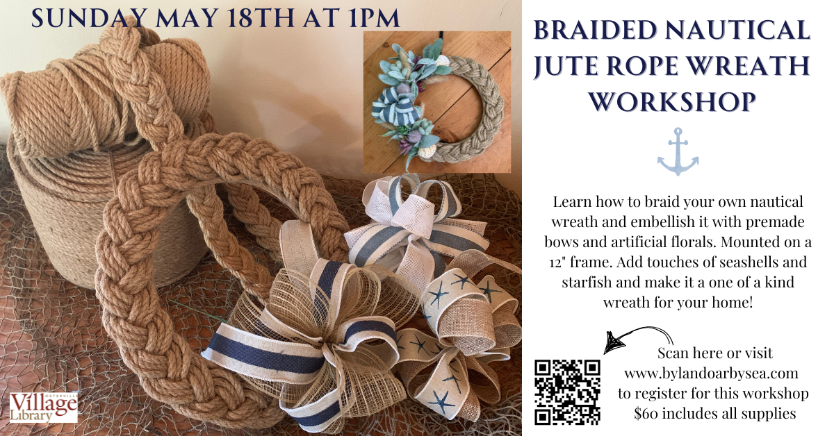 Braided Nautical Jute Rope Wreath Workshop with 'By Land Oar By Sea' at ...