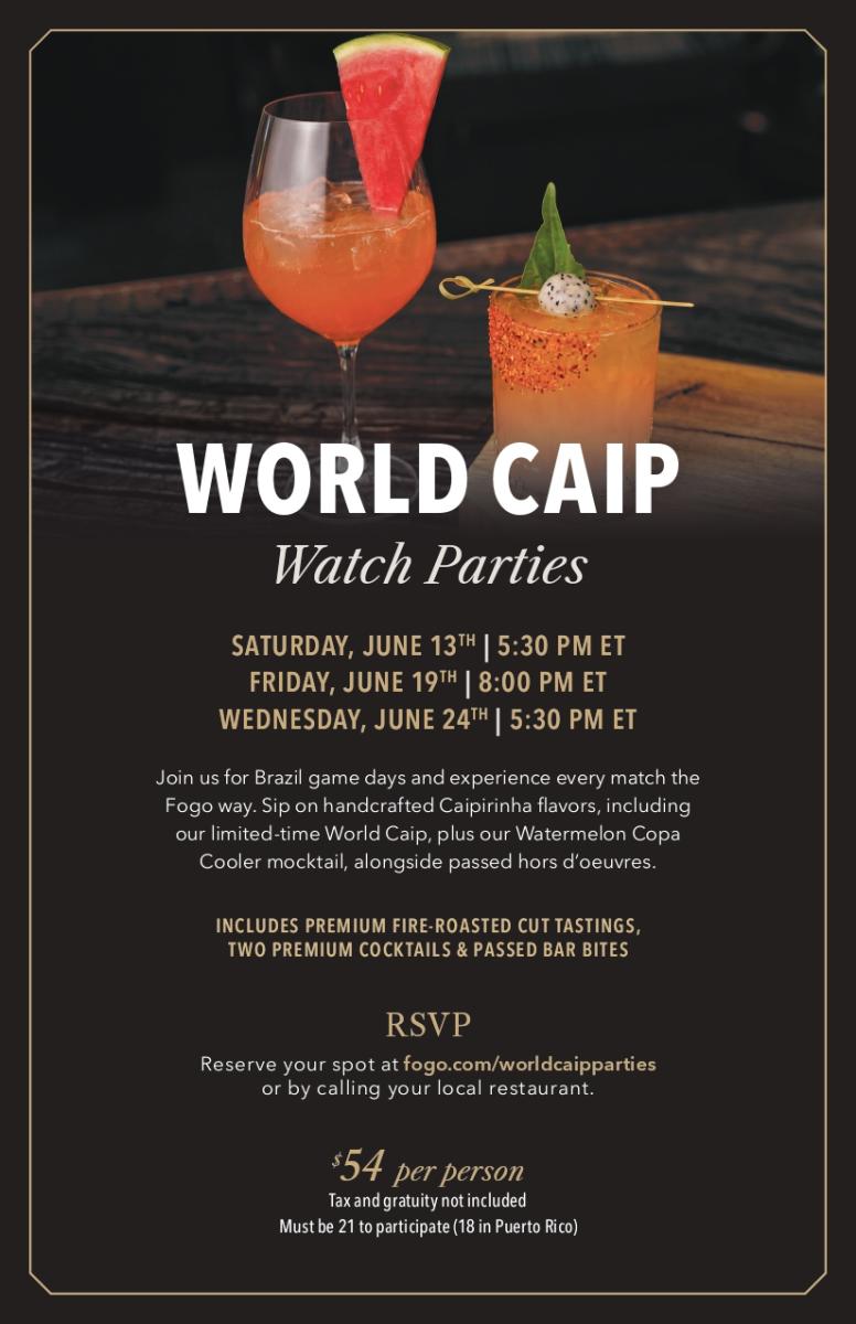 World Caip Watch Party | 6/13/26 - 6/24/26 | Columbus, OH 43240