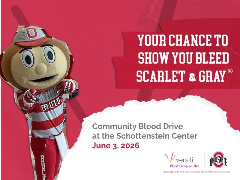 Schottenstein Center Blood Drive | 6/3/26 | Columbus, OH 43210