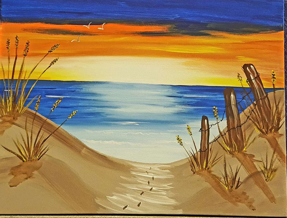 🌊🎨 Paint and Sip: Walk on Sunset Beach 🎨🌊 | 6/22/26 | Columbus, OH 43215