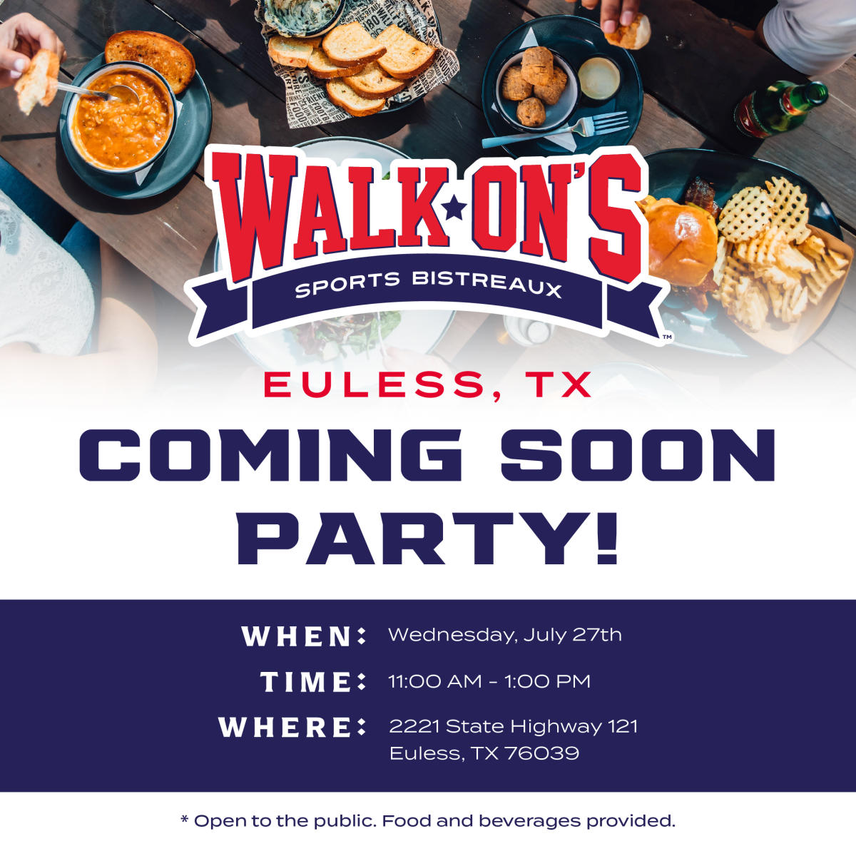 Walk-On's Euless Coming Soon Event