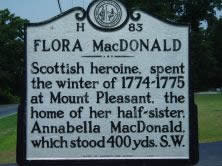 Flora MacDonald Historical Marker