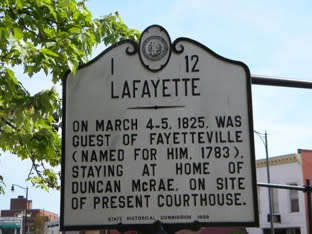 Lafayette Historical Marker