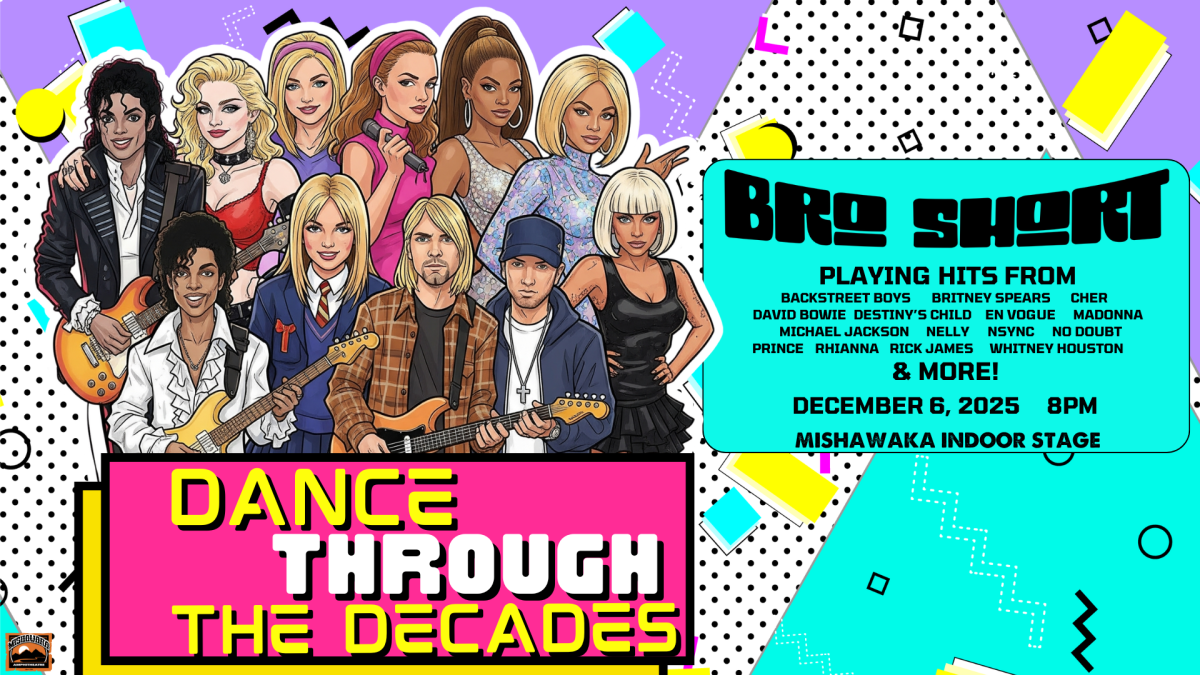 Dance Through The Decades w/ DJ Bro Short Inside at the Mishawaka