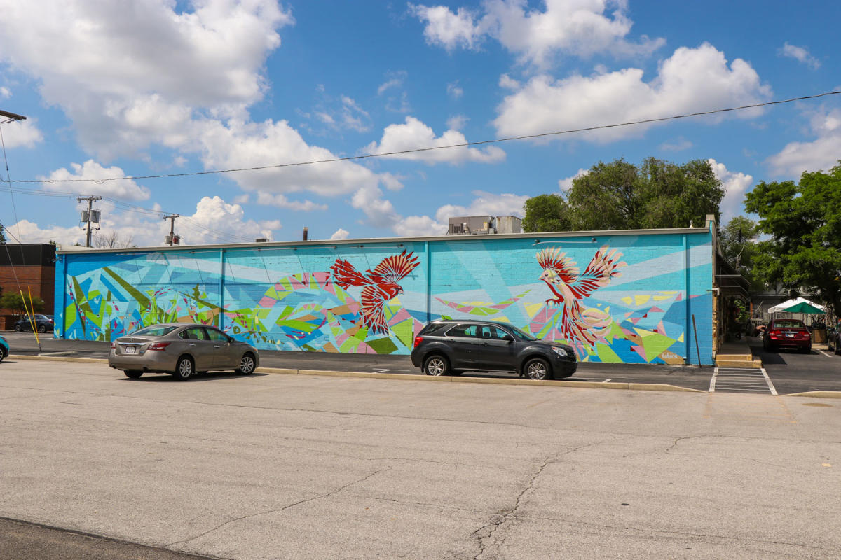 Untitled (Cardinals) - south side of building