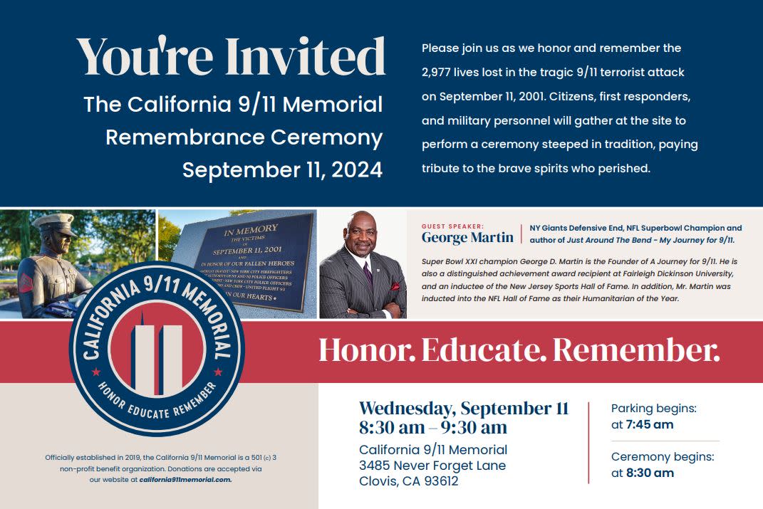 California 9/11 Memorial Remembrance Ceremony