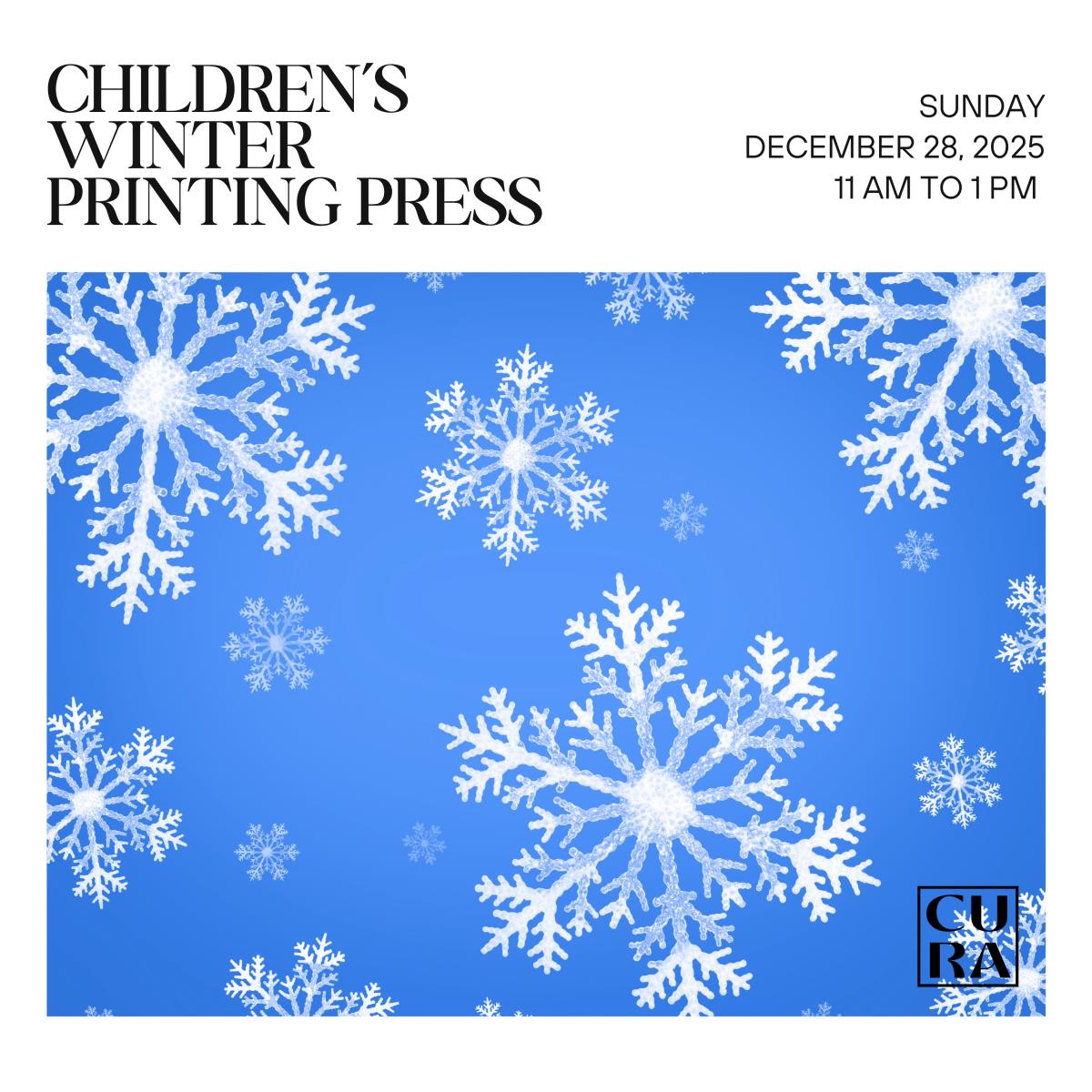 Children's Winter Printing Press
