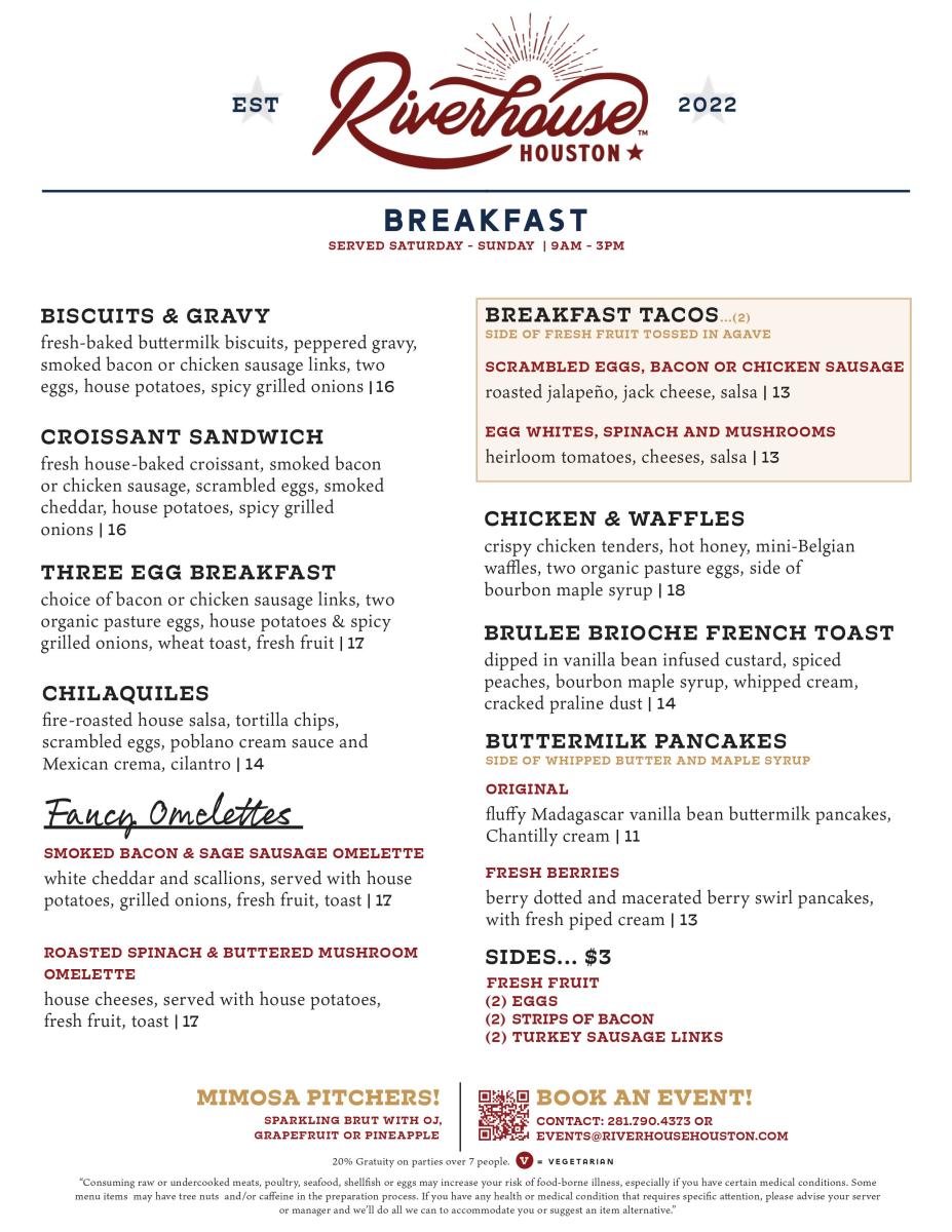 Weekend Brunch at Riverhouse