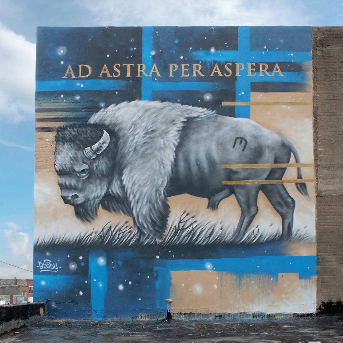Bison Trail Mural - Hutchinson KS, 67501
