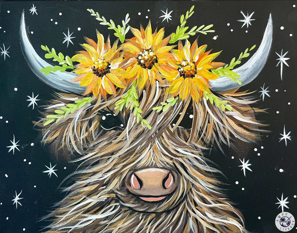 Starry Night Highland Cow - Junction City KS, 66441