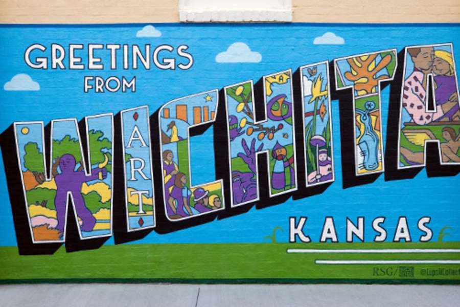 Greetings From Wichita Mural - Wichita KS, 67218