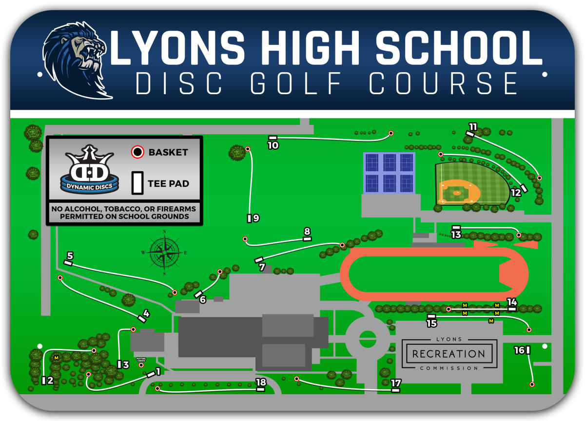 Lyons High School Disc Golf Course - Lyons KS, 67554