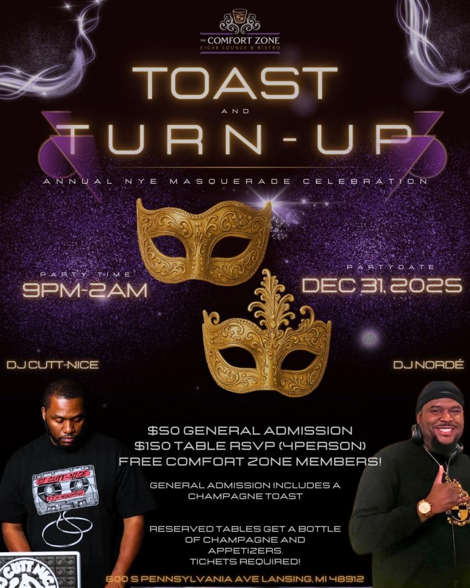 NYE Celebration and Masquerade with Toast & Turn-Up