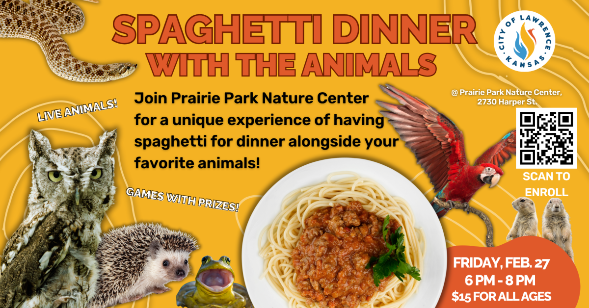 Spaghetti Dinner with the Animals - Lawrence KS, 66046