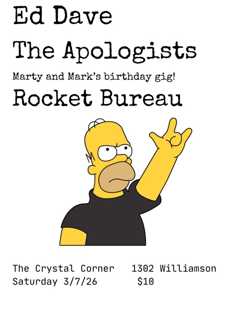 The Apologists, Ed Dave, Rocket Bureau at the Crystal Corner Bar ...