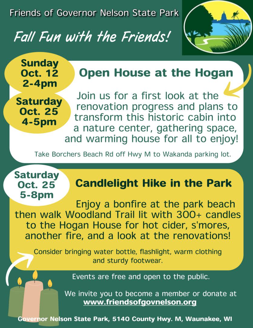 Open House at the Hogan/Candlelight Hike in the Park | Waunakee, WI