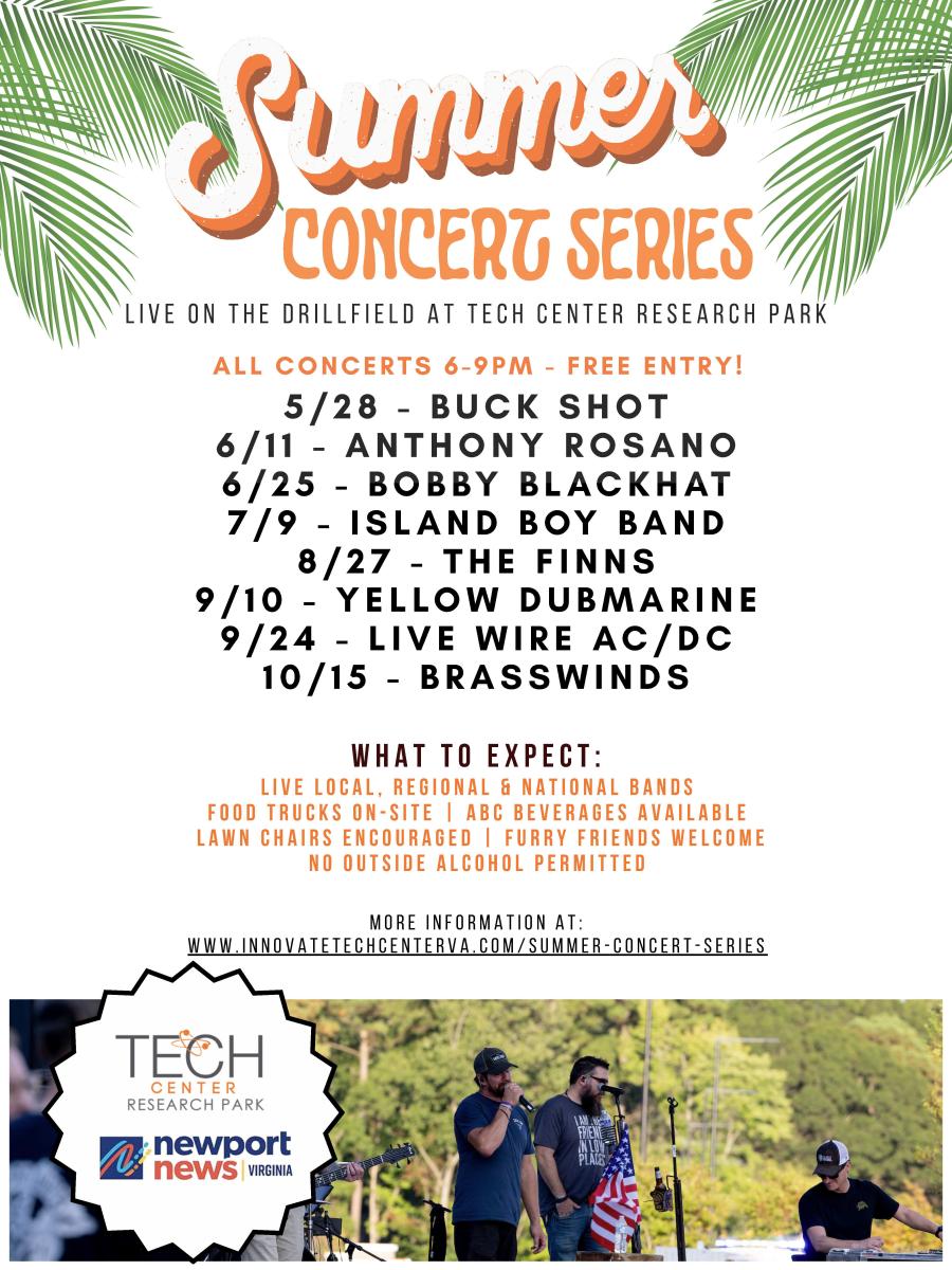 Tech Center Summer Concert Series | Newport News, VA