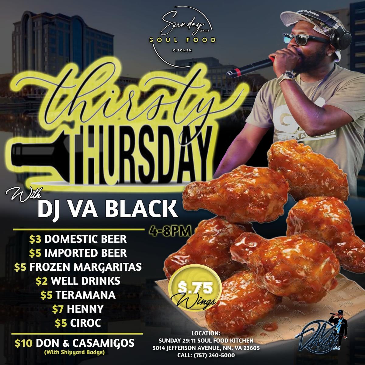 Thirsty Thursday with DJ VA Black | Newport News, VA