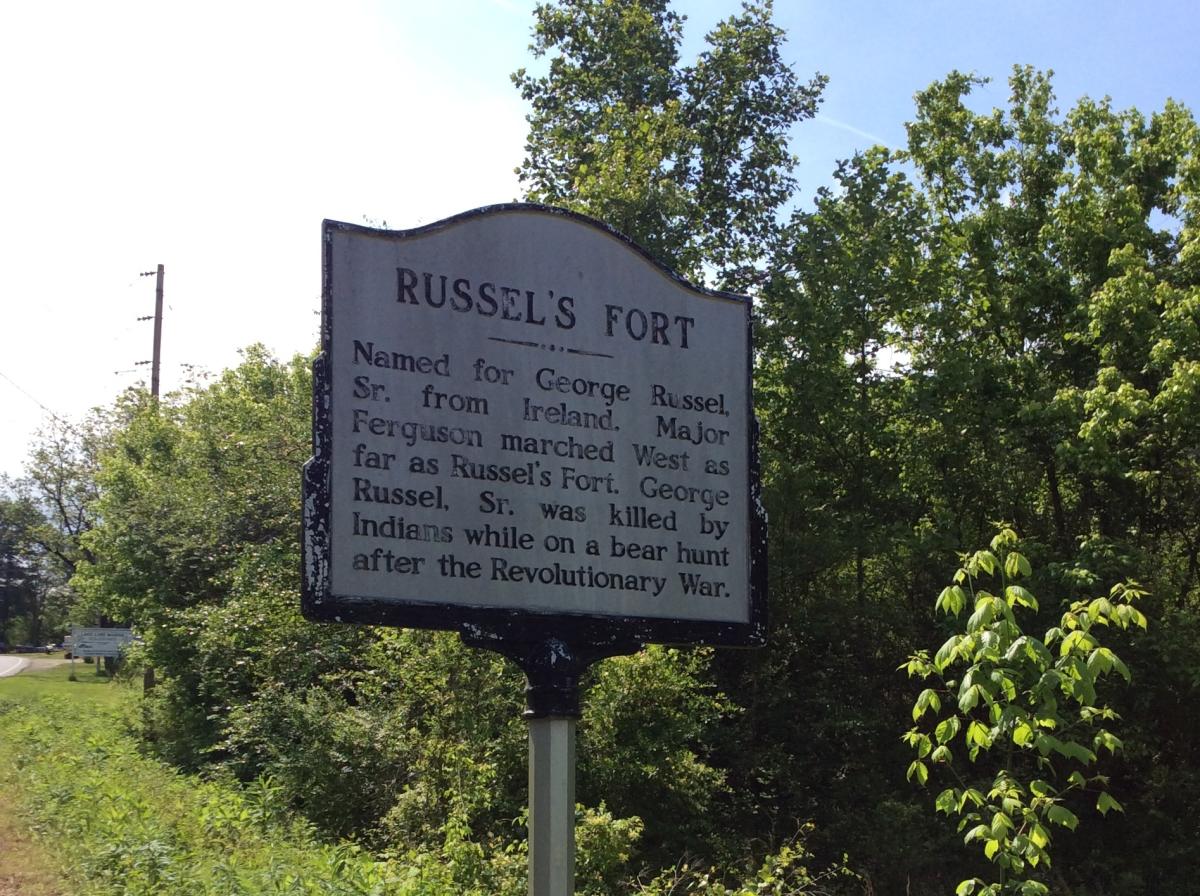 Russel's Fort - Marker