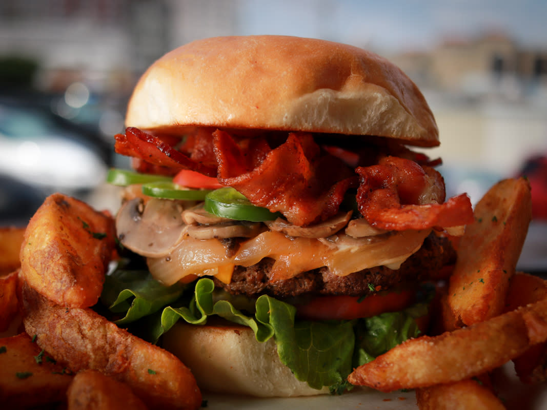 BOGO 50% off all burgers for lunch every weekday at The Taproom | San ...