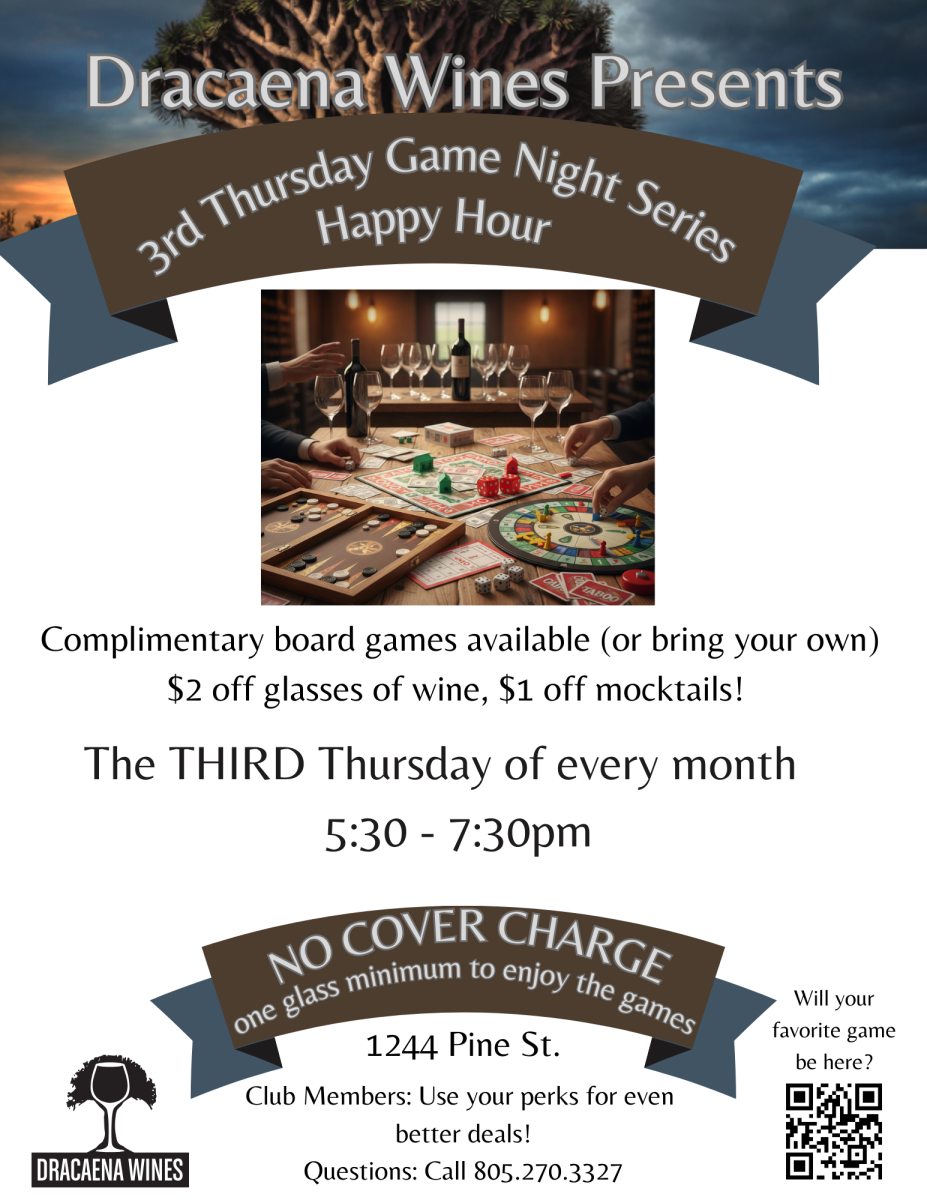 Game Night Happier Hour at Dracaena Wines