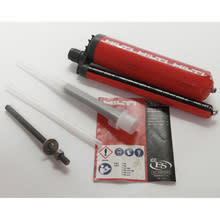 Threaded Rod With Flat Washer, Hex Nut, And Epoxy